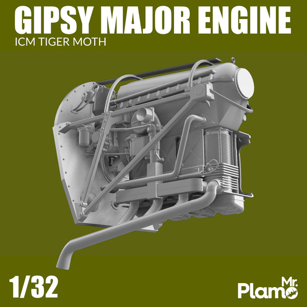 De Havilland Gipsy Major Engine - ICM Tiger Moth – Mr Plamo